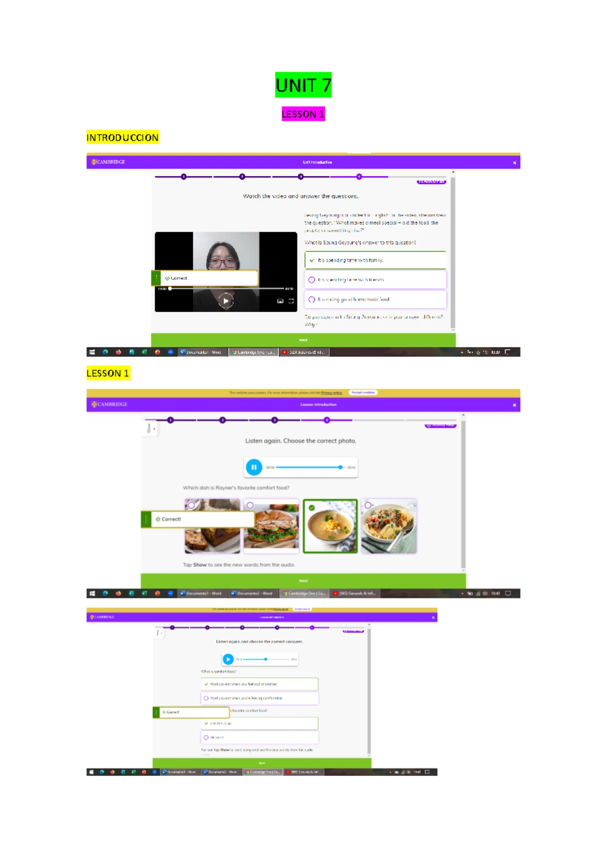 Cambridge one unit 4 lesson 2 Vocabulary practice 2: Talking - 8:54 12 ...