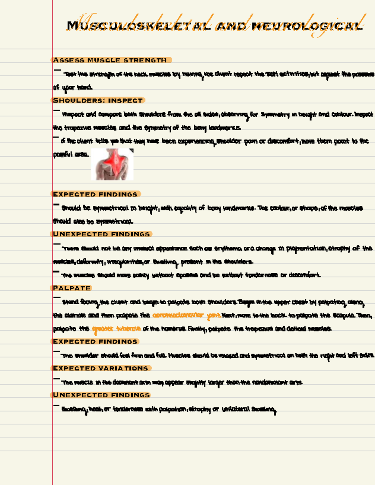 Musculoskeletal & Neurological Assessment: Shoulder Strength Evaluation ...