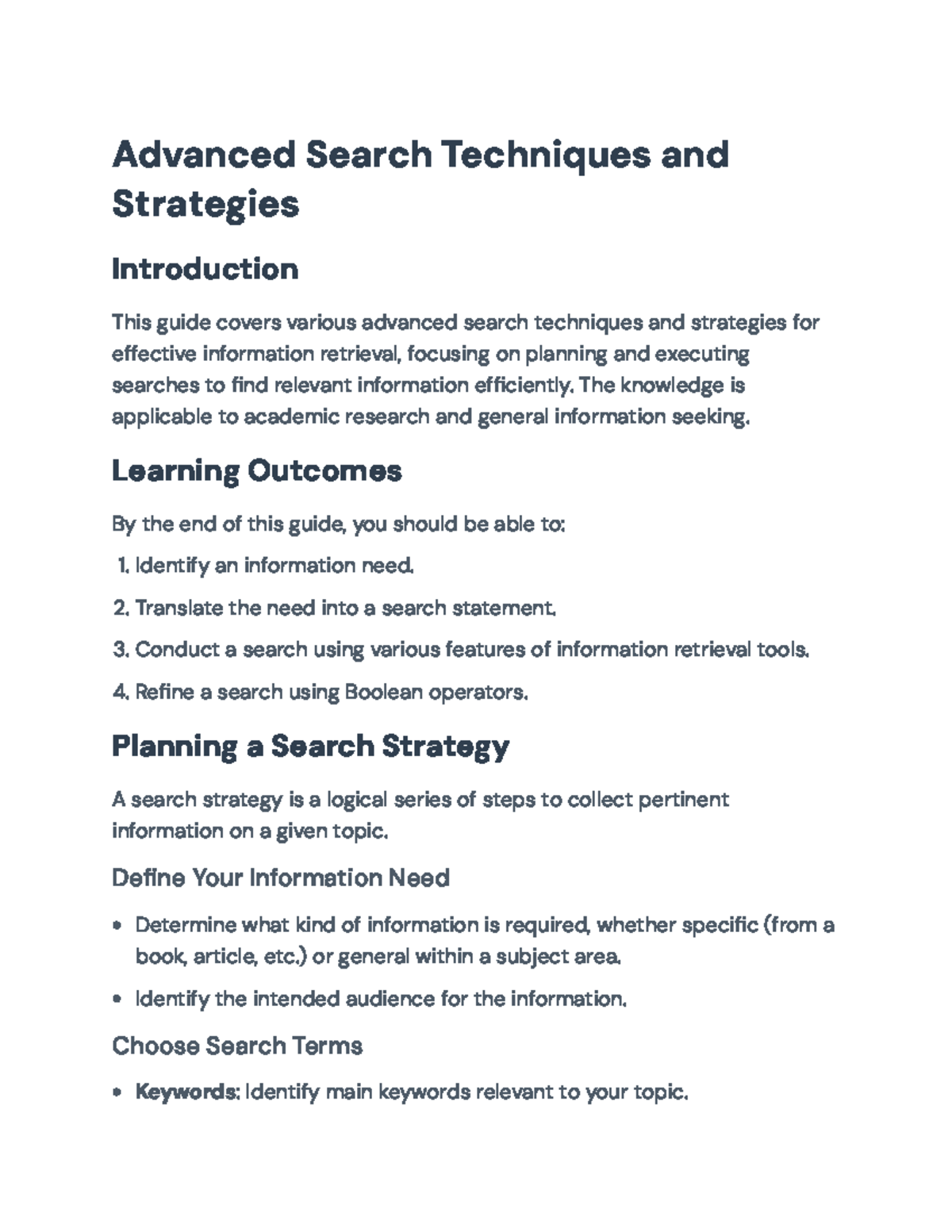 Advanced Search Techniques: A Guide for Effective Information Retrieval ...