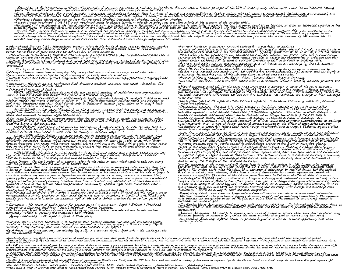 IBUS 202: Exam 2 Notes on Global Business Strategies & Trade Dynamics ...