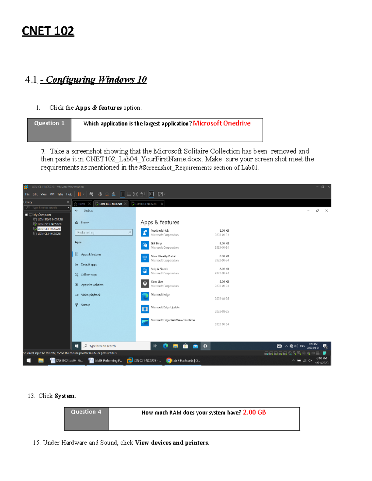 CNET102 Lab04 - labs - Question 1 Which application is the largest ...