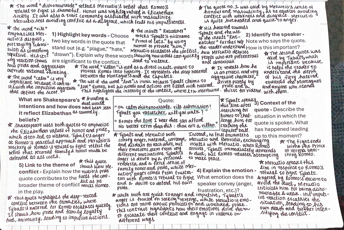 ENG 201: Analysis of Honor and Masculinity in Mercutio's Quotes - Studocu