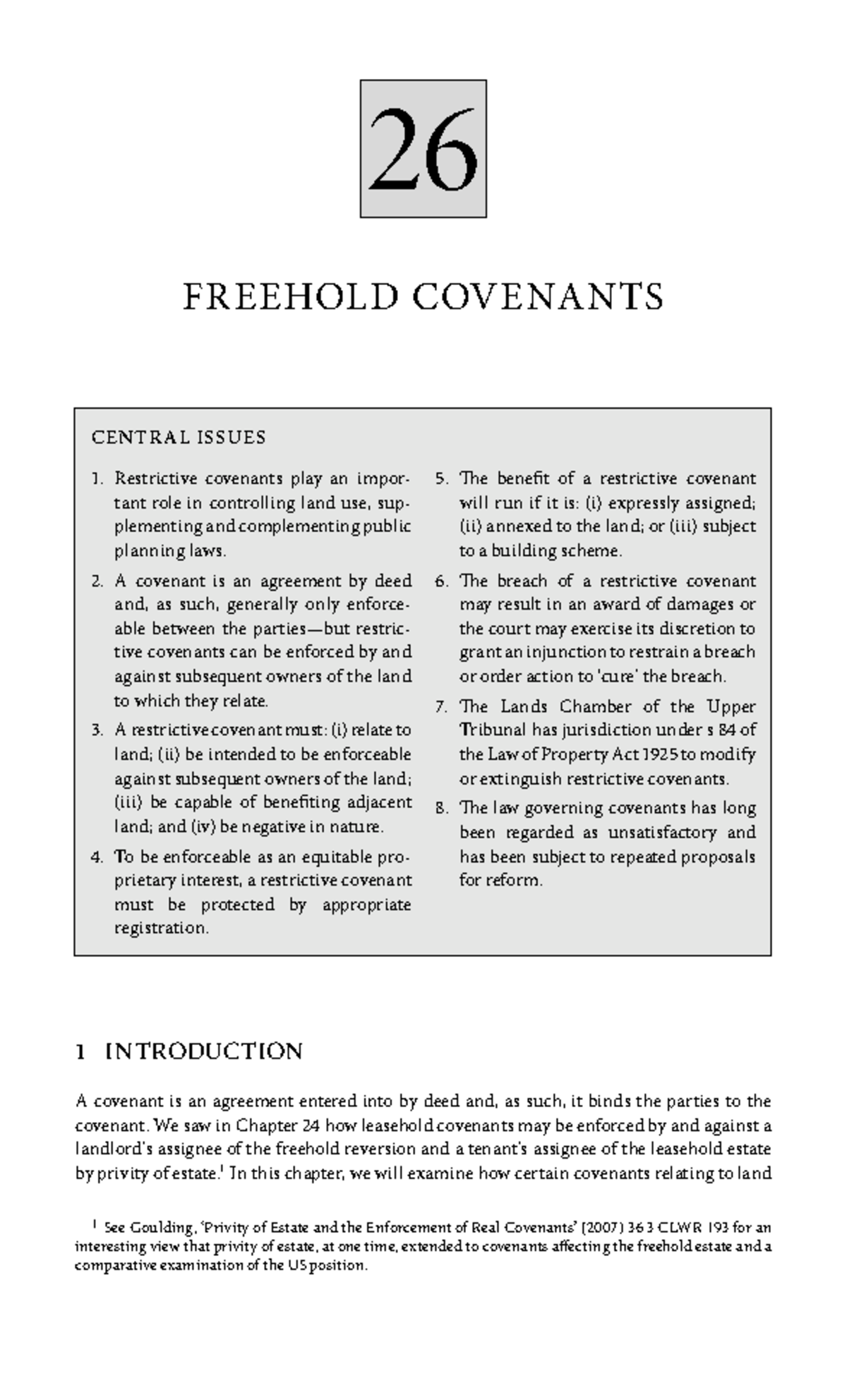Land Law Overview: Understanding Freehold Covenants and Their ...