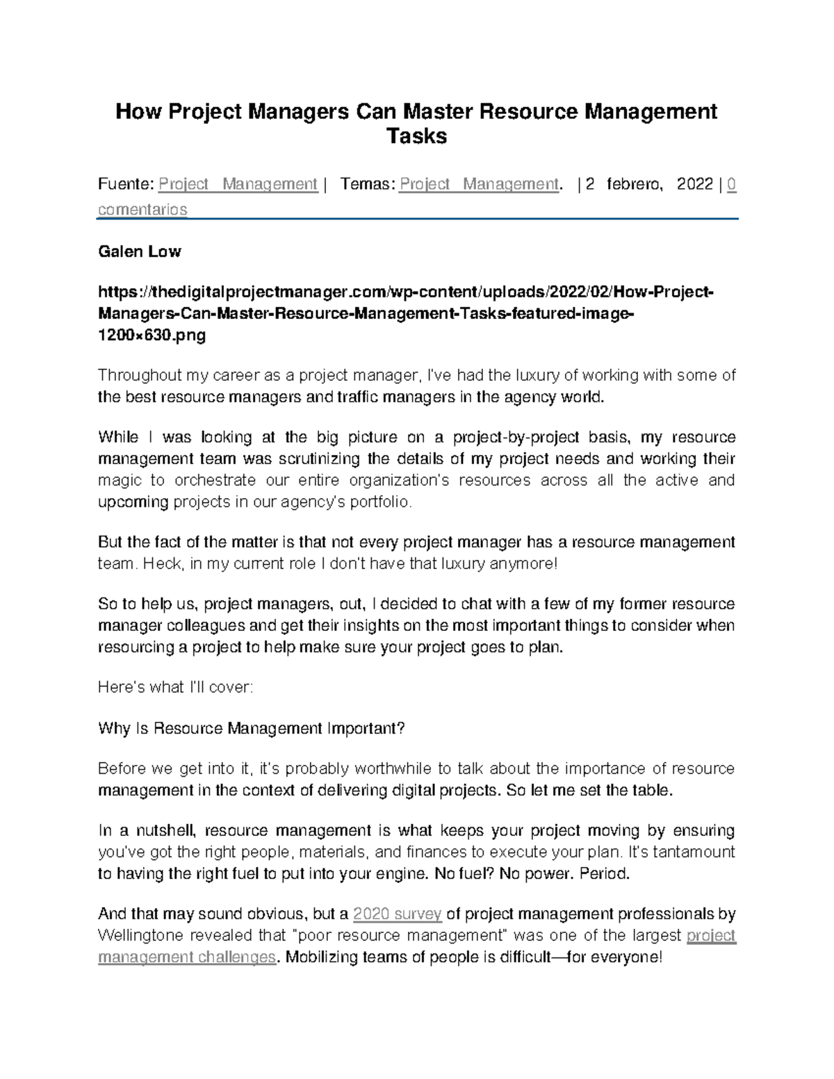 Mastering Resource Management: Key Strategies for Project Managers ...