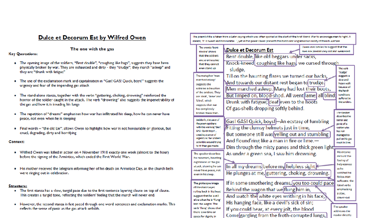 Yr 10 Revision: Key Themes in War Poetry from Yr 9 - Studocu