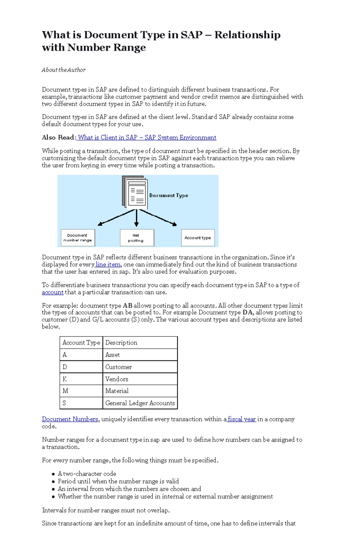 SAP Document Types and Their Relationship with Number Ranges - Studocu