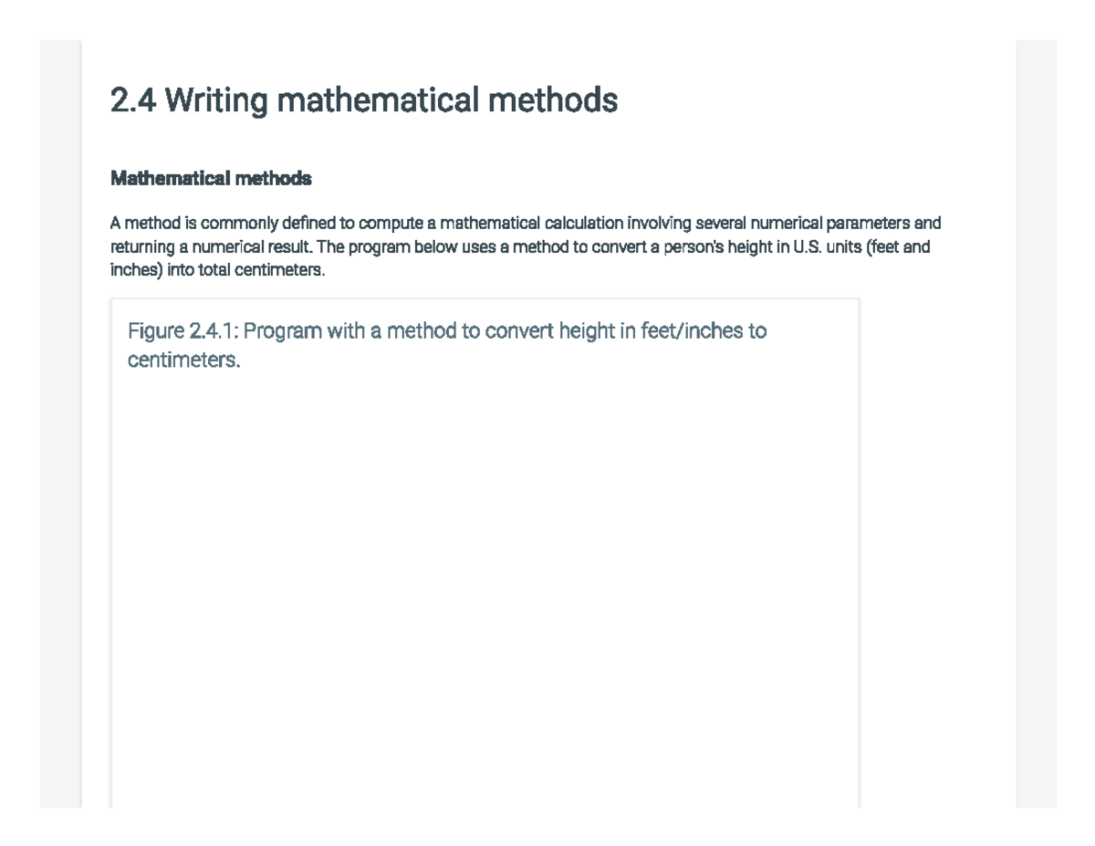 IT 145 Week 2 Mod 2.4 Zybooks Writing Mathematical Methods - IT145 - Studocu