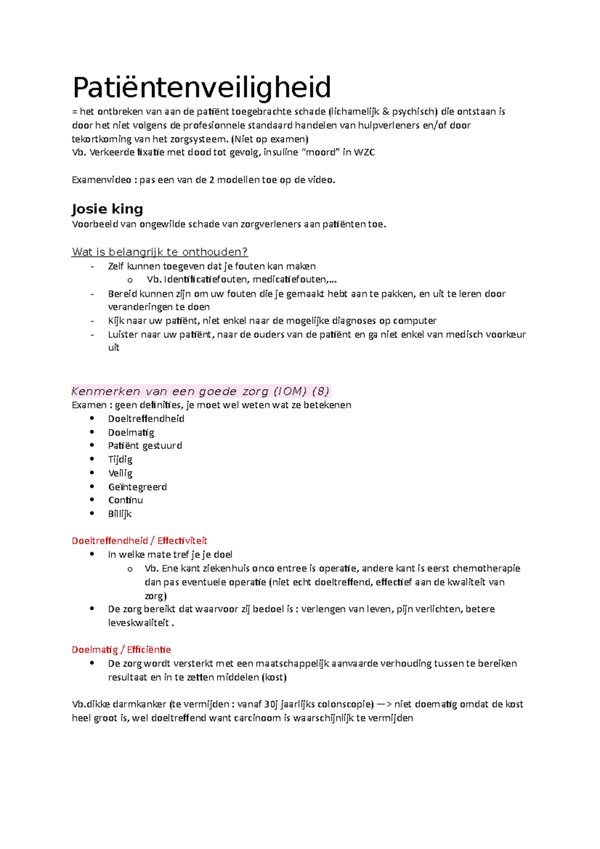 Patiëntenveiligheid - Patiëntenveiligheid = het ontbreken van aan de ...