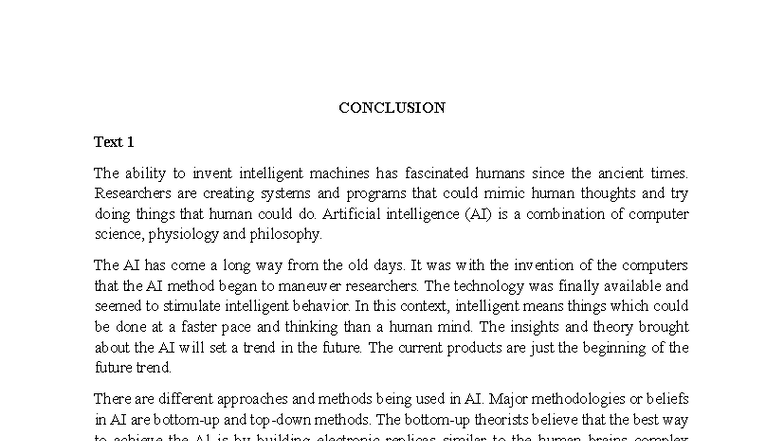 Conclusion on AI and Health Impacts - Study Notes - Studocu