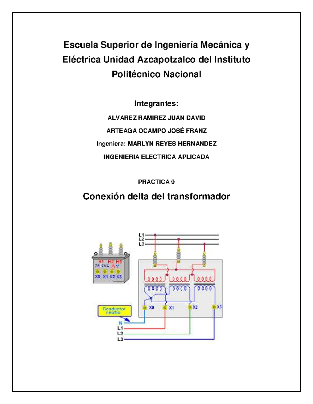 Práctica 0: Conexión Delta del Transformador en Ingeniería Eléctrica ...