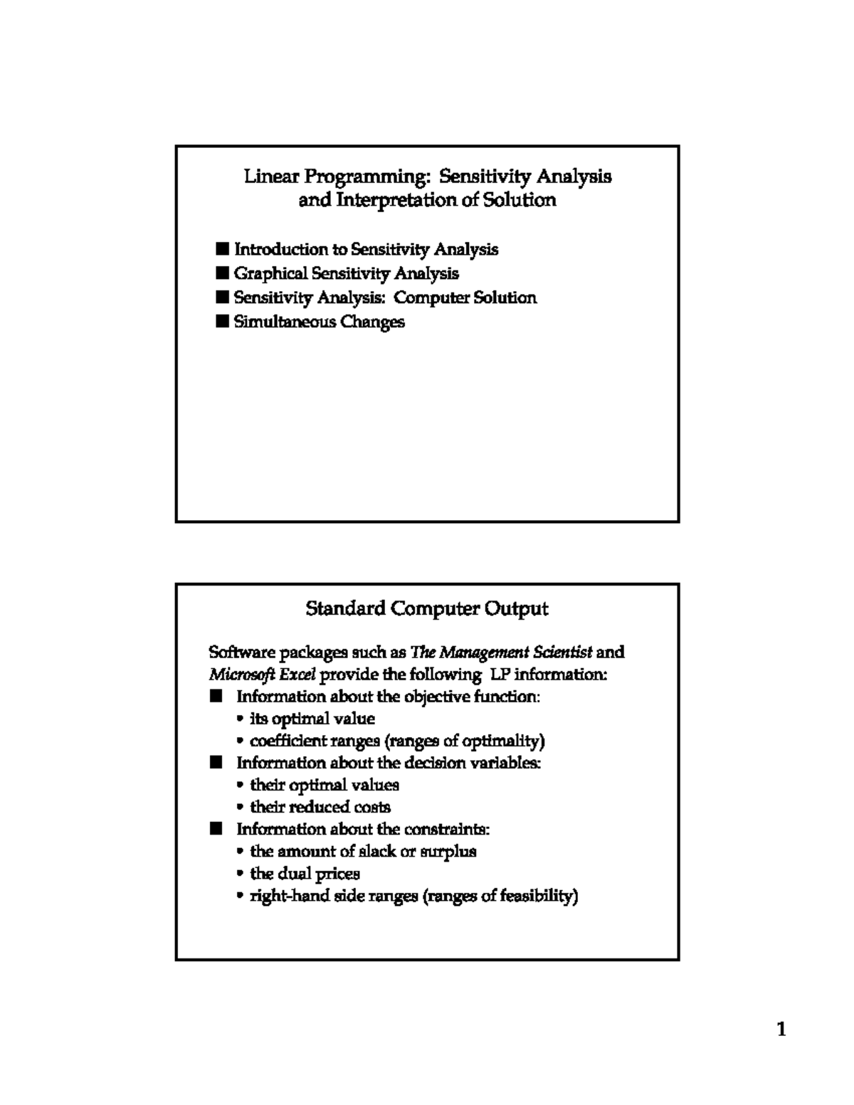 LP 301: Sensitivity Analysis Notes and Solution Interpretation - Studocu