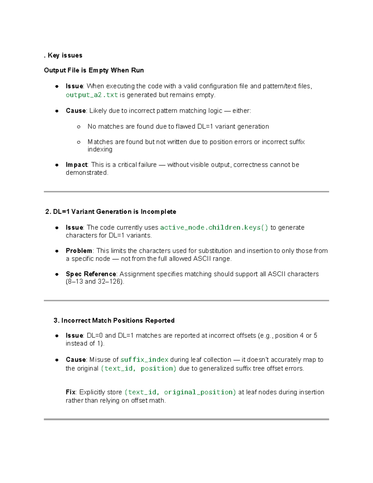 Key Issues in Code Execution: Output Errors & Variant Generation (CS ...