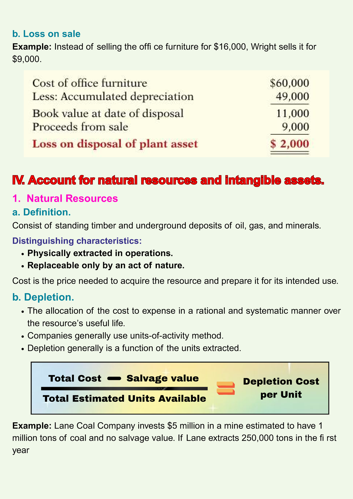 Chapter 10: Accounting for Natural Resources & Intangible Assets - Studocu