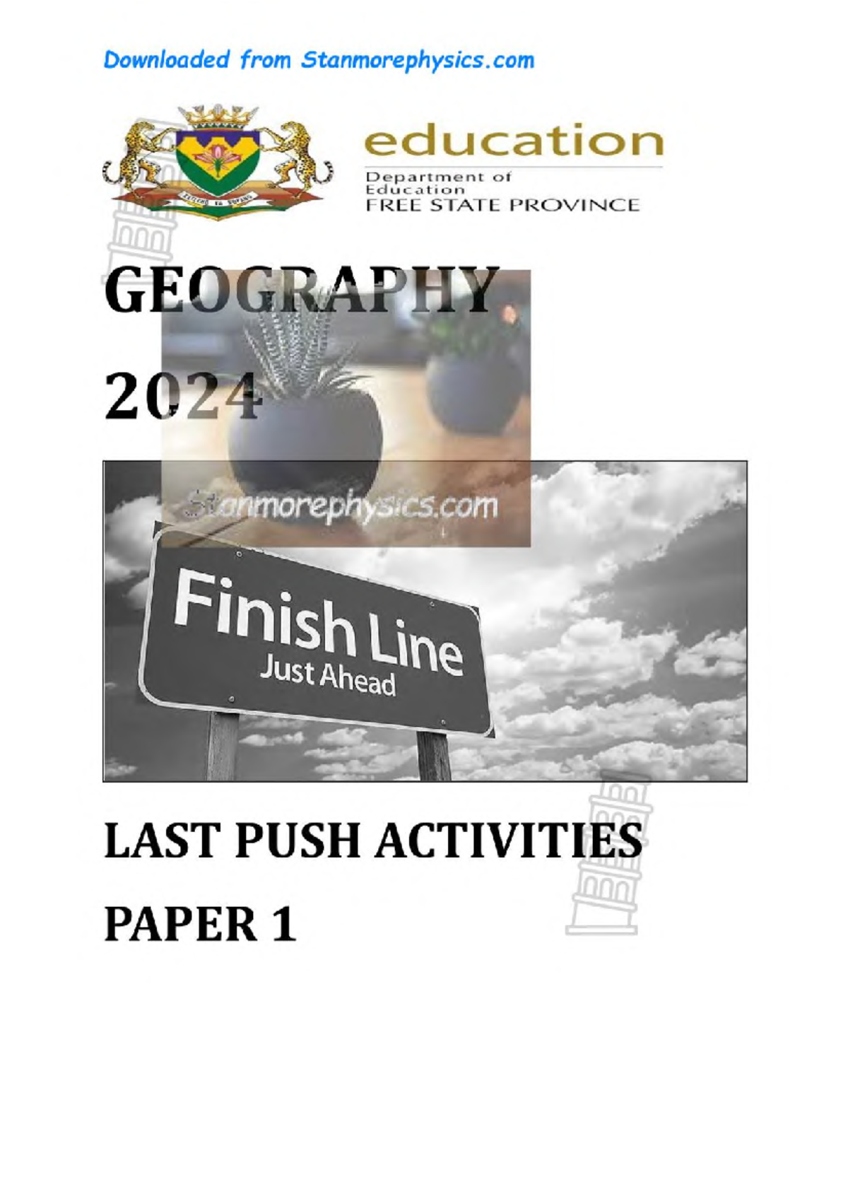 FS Geography Grade 12 Final Exam Revision Notes P1 2024 - Studocu
