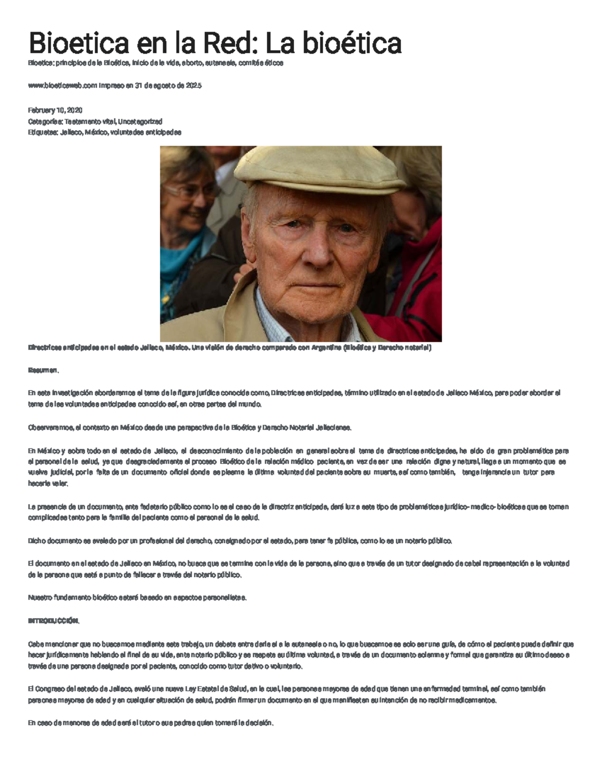 Directrices Anticipadas en Jalisco: Un Enfoque Bioético y Legal - Studocu