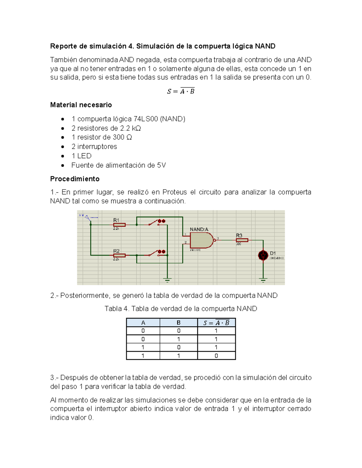 Simulaciones de Compuertas Lógicas NAND y XOR - Reporte 4 y 6 - Studocu