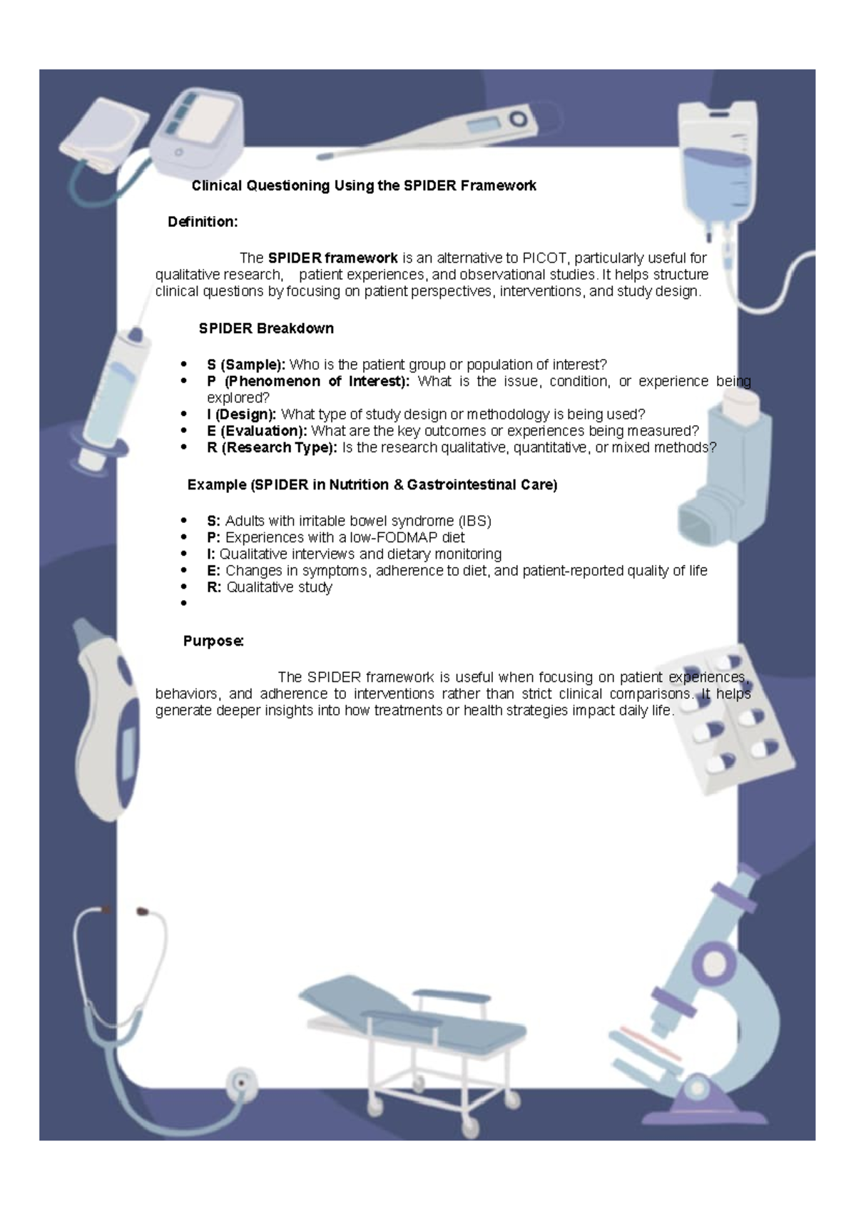 General Endocrine System Assessment: SPIDER Framework & SOAP Method ...