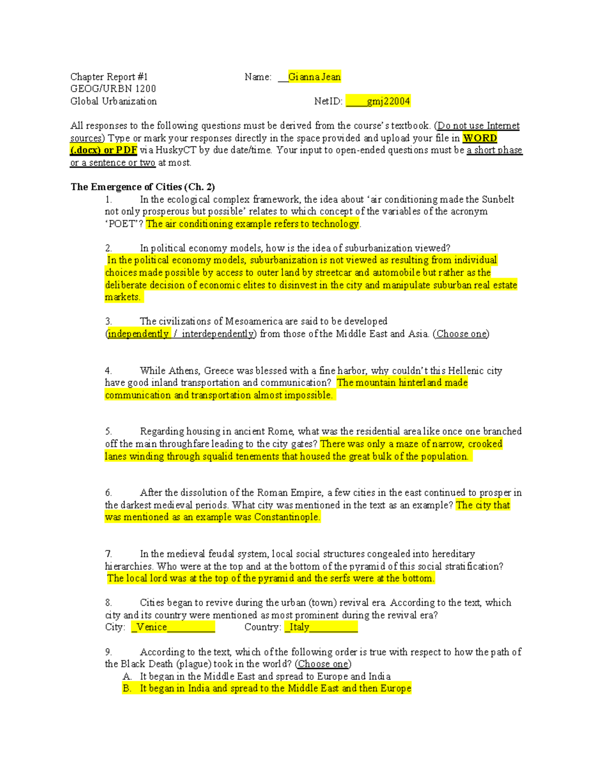Ch. 1 GEOG/URBN 1200 - Urbanization Insights and Key Concepts - Studocu