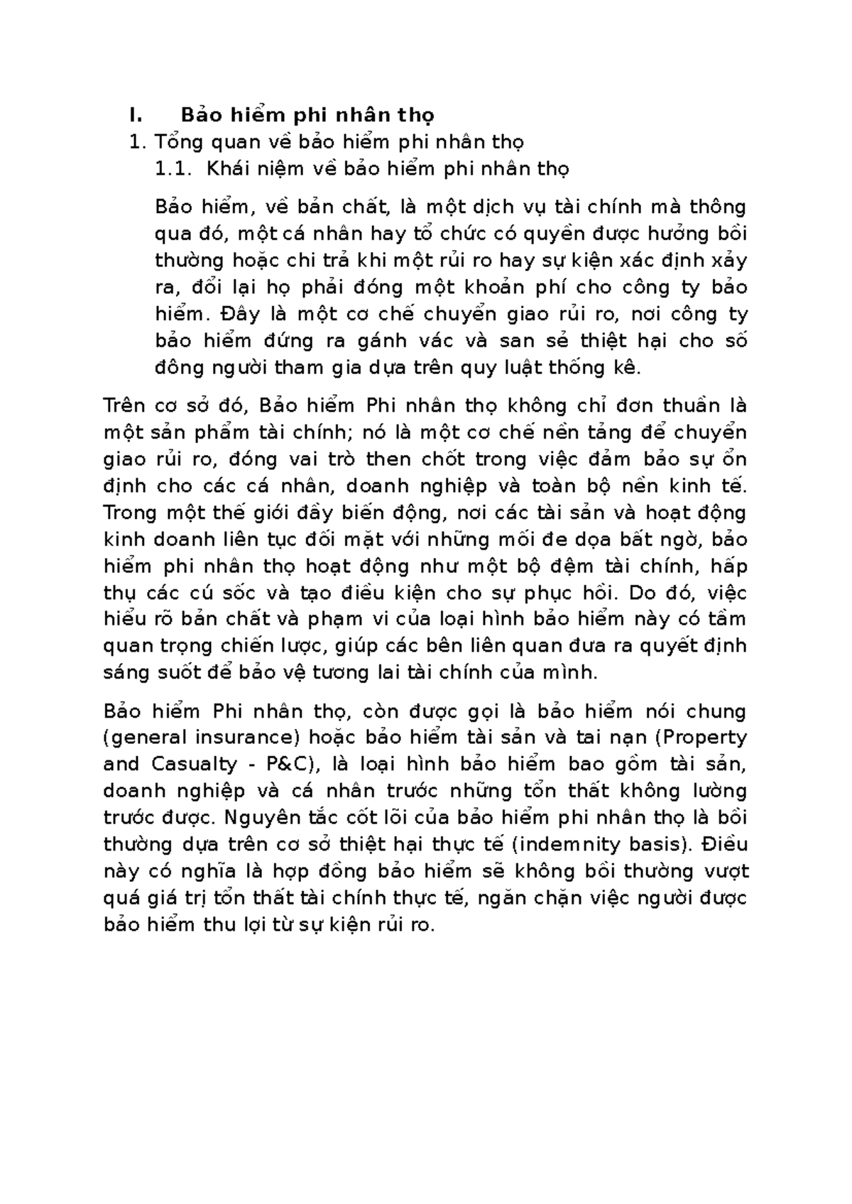 Bảo hiểm Phi Nhân Thọ: Tổng Quan và Phân Tích Thị Trường Việt Nam - Studocu