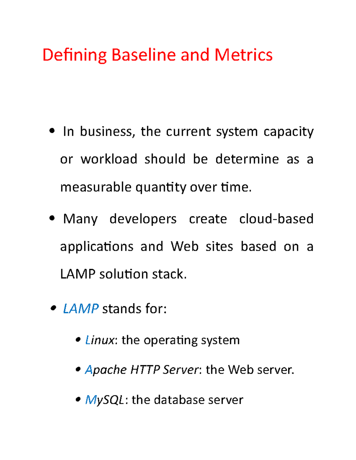 Defining Baseline & Metrics for LAMP Systems - Insights and Strategies ...
