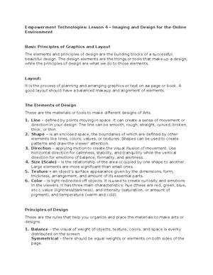 EM TECH - Lesson #6 - Web Design Principles and Elements - Empowerment ...