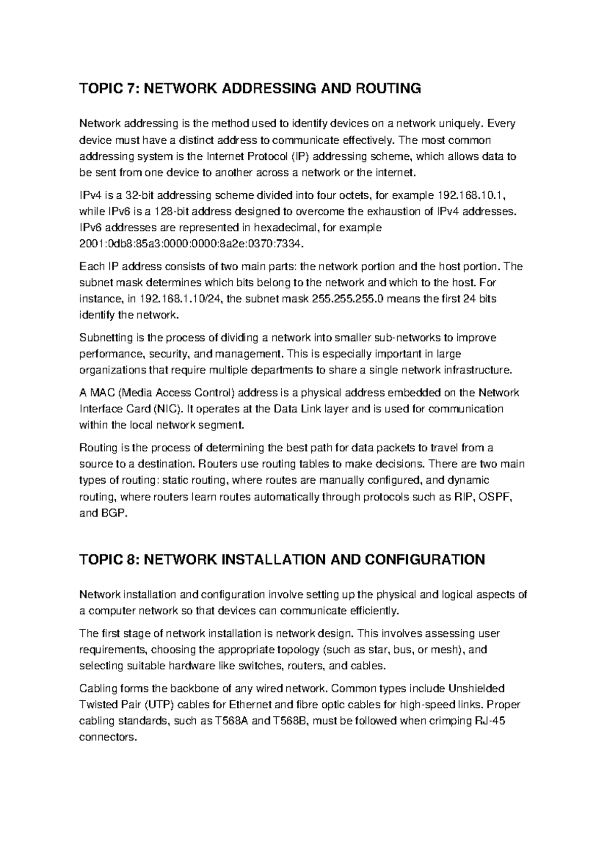 Diploma in Data Communication & Computer Networks: Detailed Notes - Studocu
