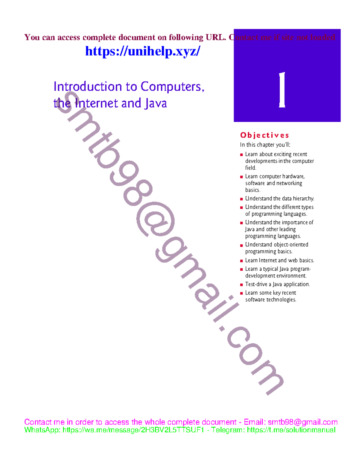 Solution manual for Java how to program: early objects (11th edition ...