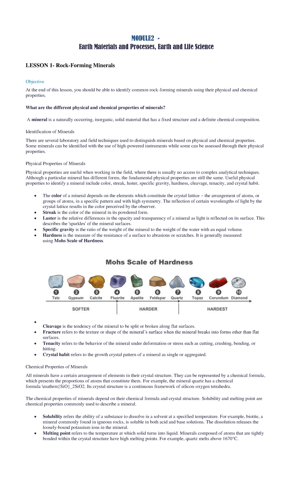 Earth Science 101: Notes on Rocks, Minerals & Geological Processes ...