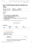 Quiz- The Old Testament Books of History - Question 1 1 / 1 pts Half of ...
