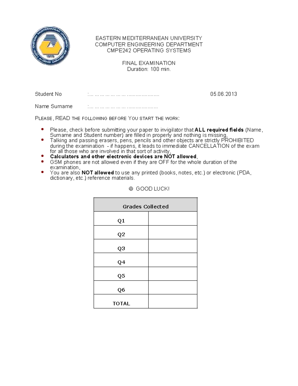Cmpe242 Spring 2012-2013 Final - EASTERN MEDITERRANEAN UNIVERSITY ...