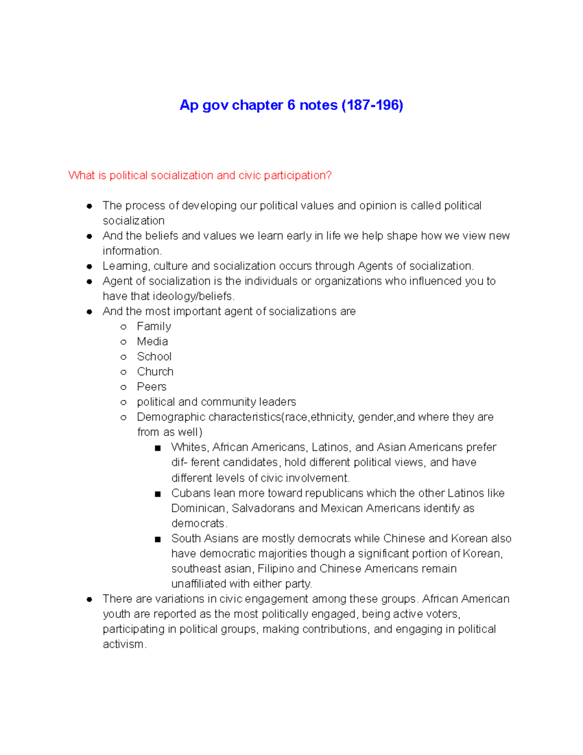 Ap gov notes #2 - Here is the answer - Ap gov chapter 6 notes (187-196 ...