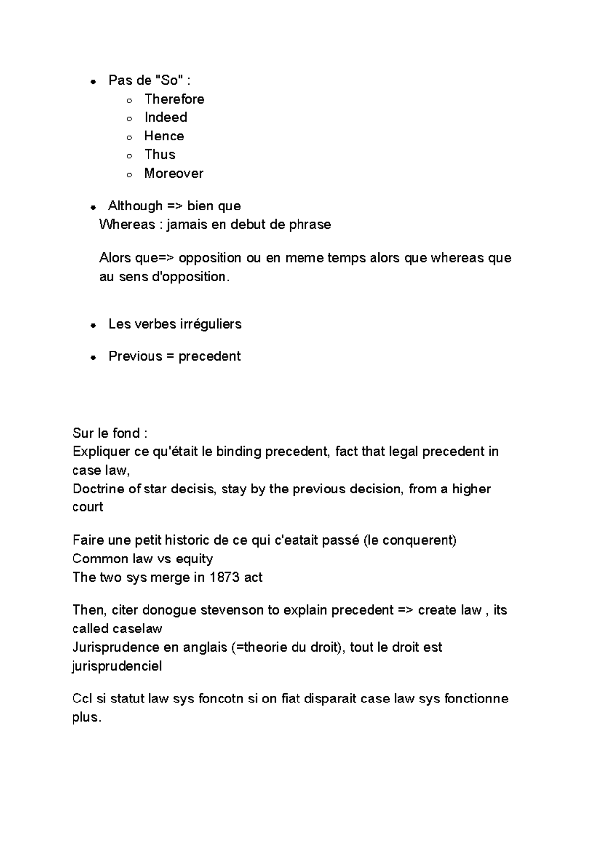 Correction Notes for UK Law Course - Key Concepts and Terminology - Studocu