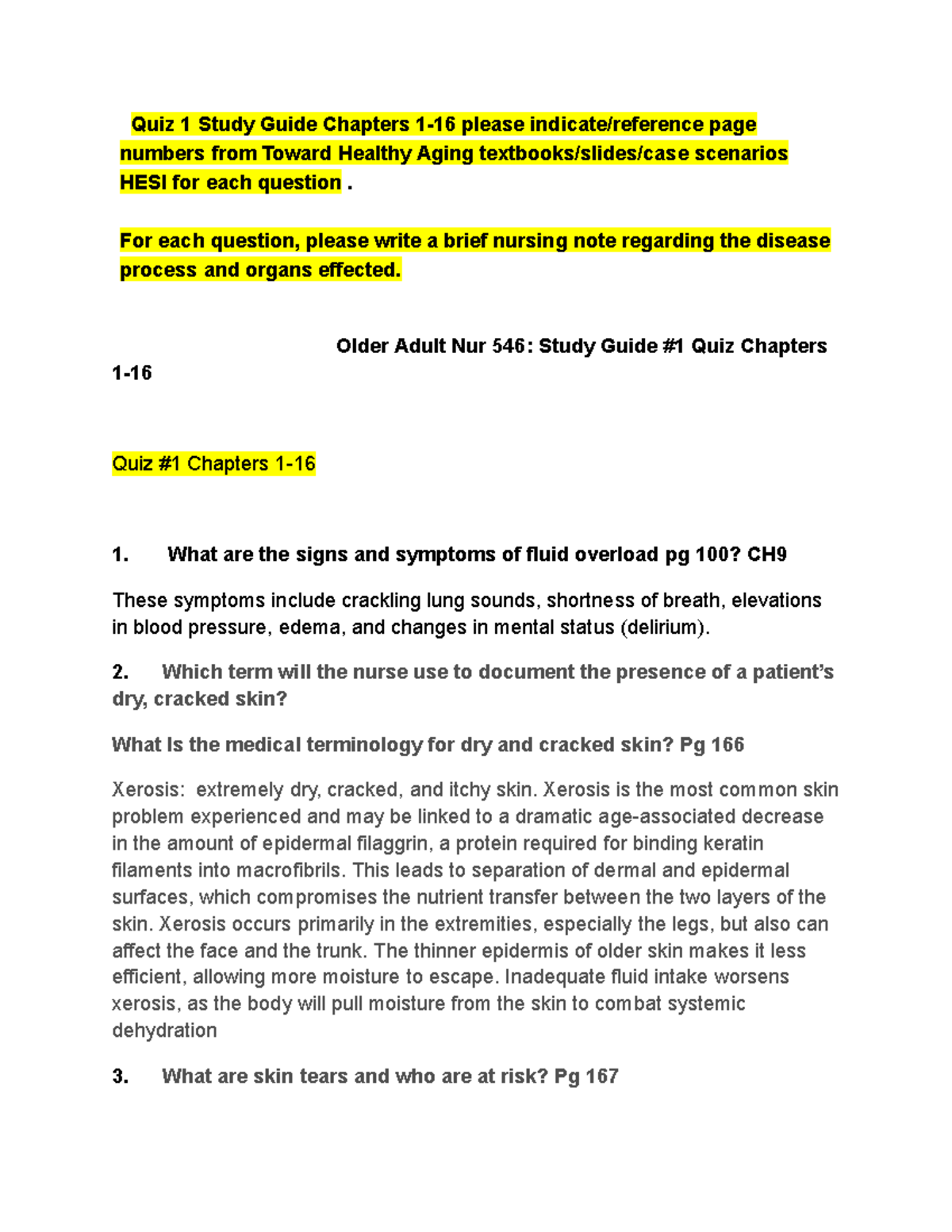Quiz 1 Study Guide for Nur 546: Key Concepts from Chapters 1-16 - Studocu