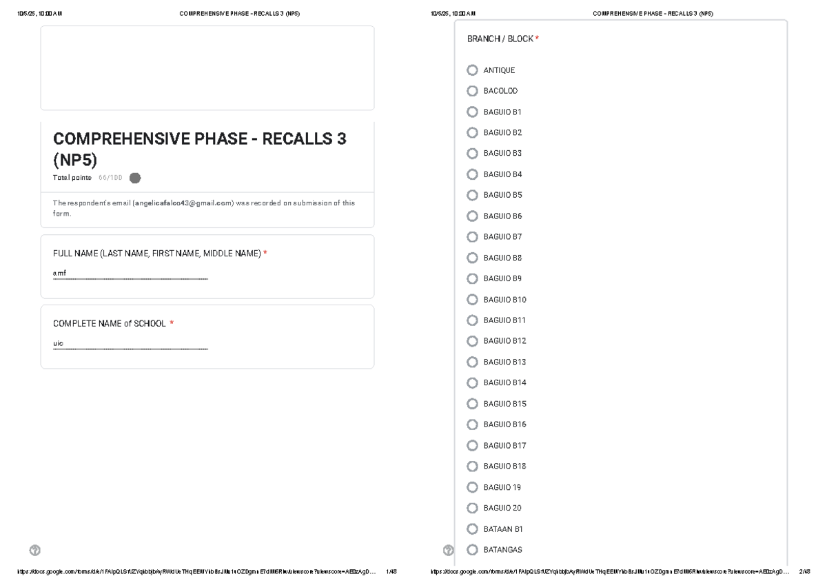 Comprehensive Phase Recalls 3 (NP5) - Study Guide - Studocu