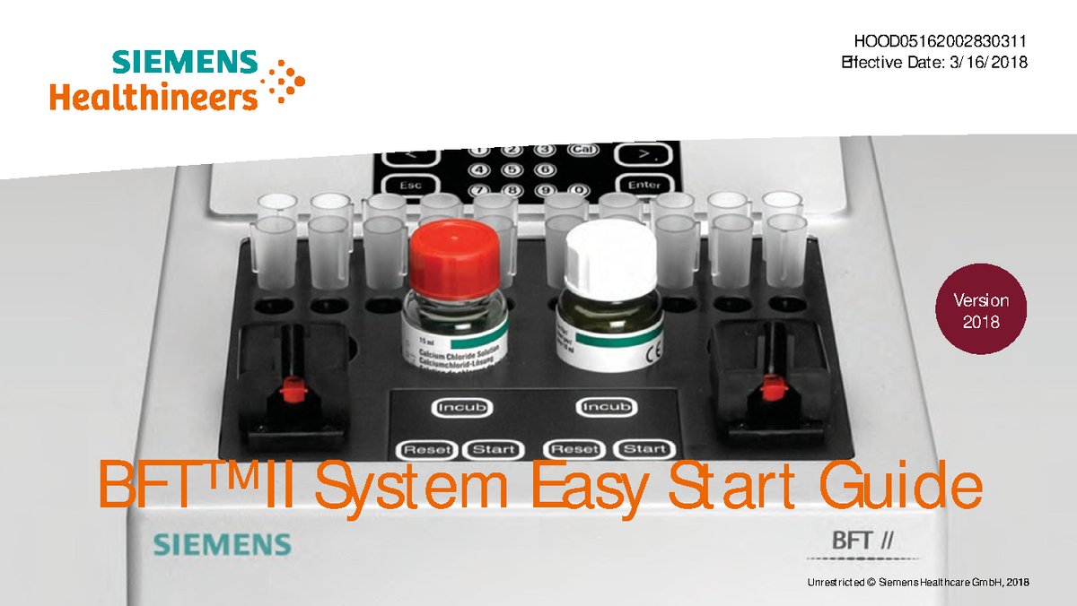 HOOD05162002830311 II System Easy Start Guide - Siemens Healthcare ...