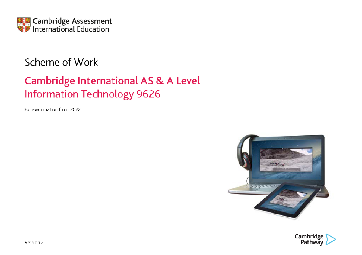 9626 Scheme of Work (for examination from 2022) - Version 2 Cambridge ...