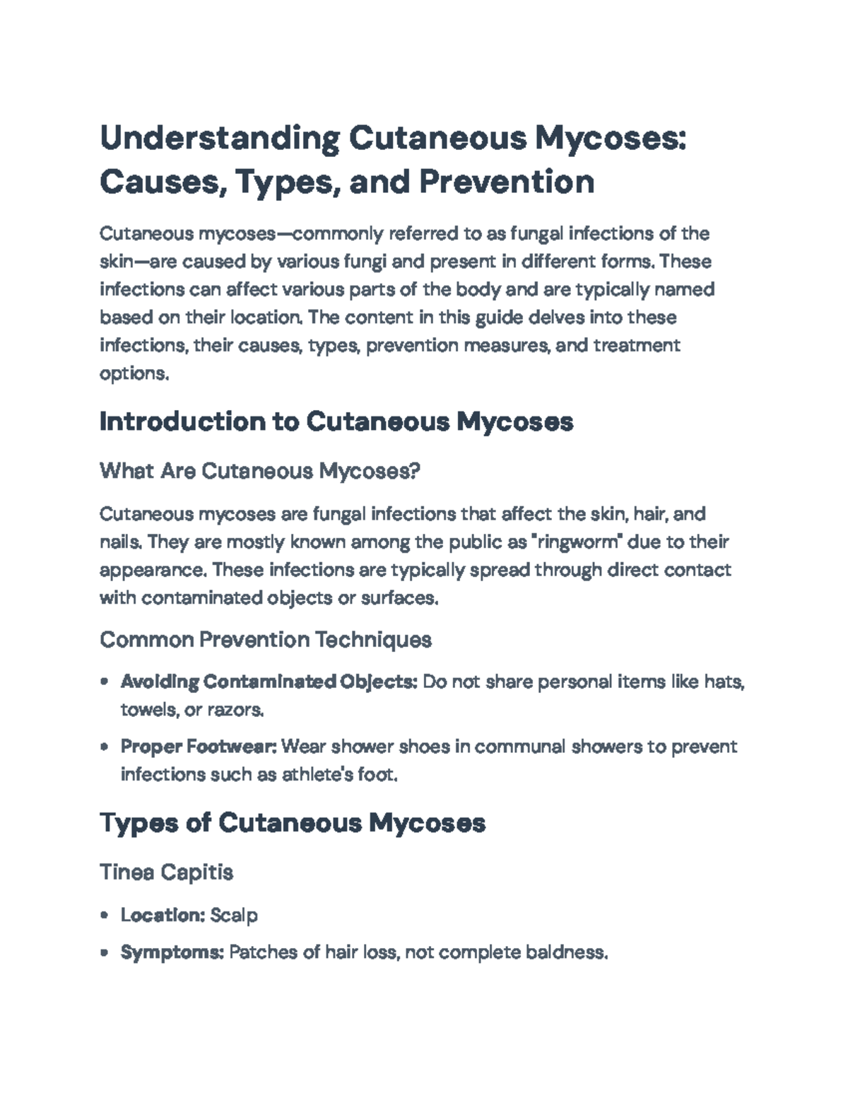 Understanding Cutaneous Mycoses: Types, Symptoms & Prevention ...