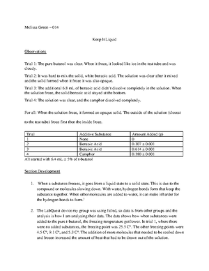 Pre-Lab Quiz 1-5 - Pre Lab Quiz - Labquest - Pre-Lab Quiz Answers Lab 1: Measurement and Error ...
