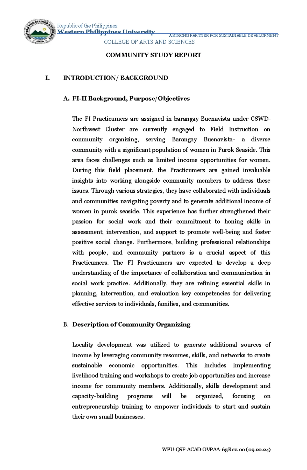Sample of Social Case Study Report - BAHAY PAG-ASA YOUTH CENTER SOCIAL ...