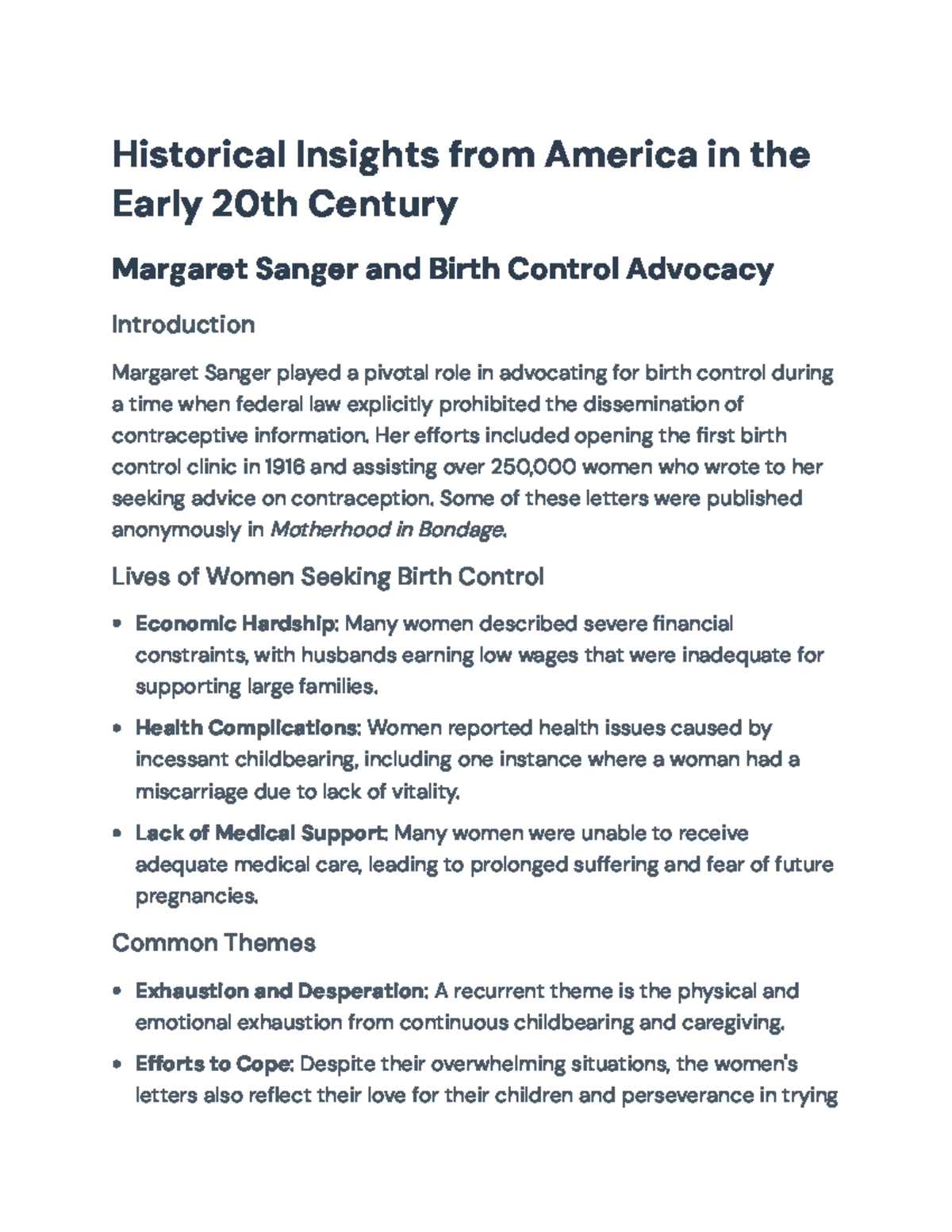 Historical Perspectives on Social Change in Early 20th Century America ...