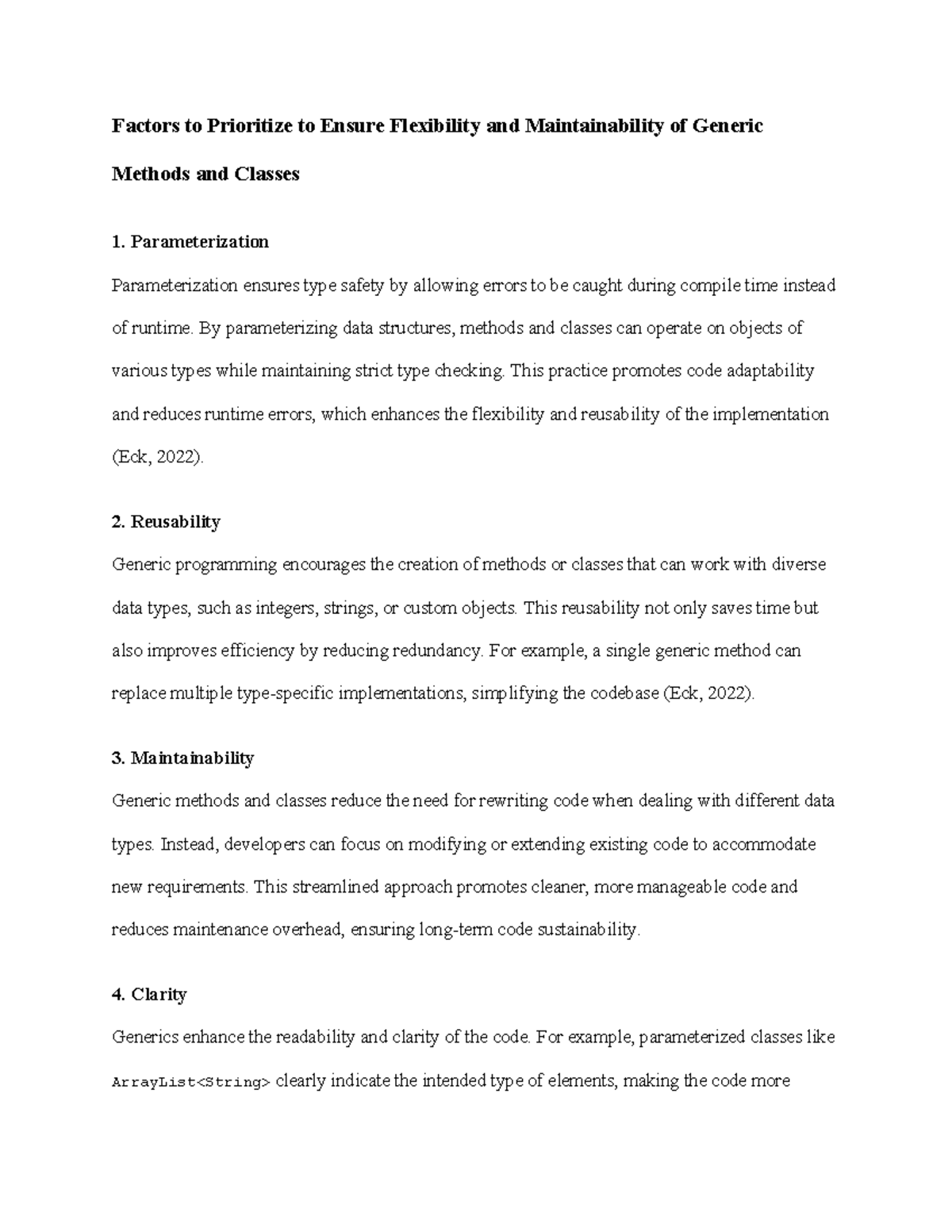 Generic Methods and classes . Discussion forum unit 6 CS 1103-01 Programming 2 - AY2025-T2 - Studocu