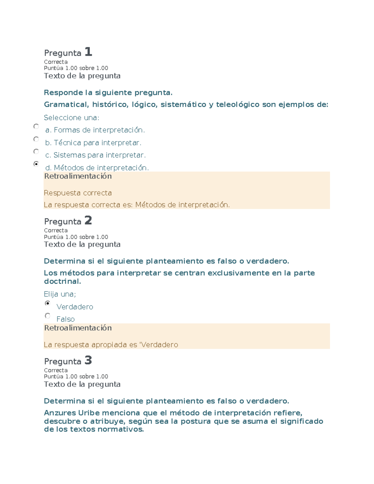 Pregunta reto 3 - Pregunta 1 Correcta Puntúa 1 sobre 1. Texto de la ...