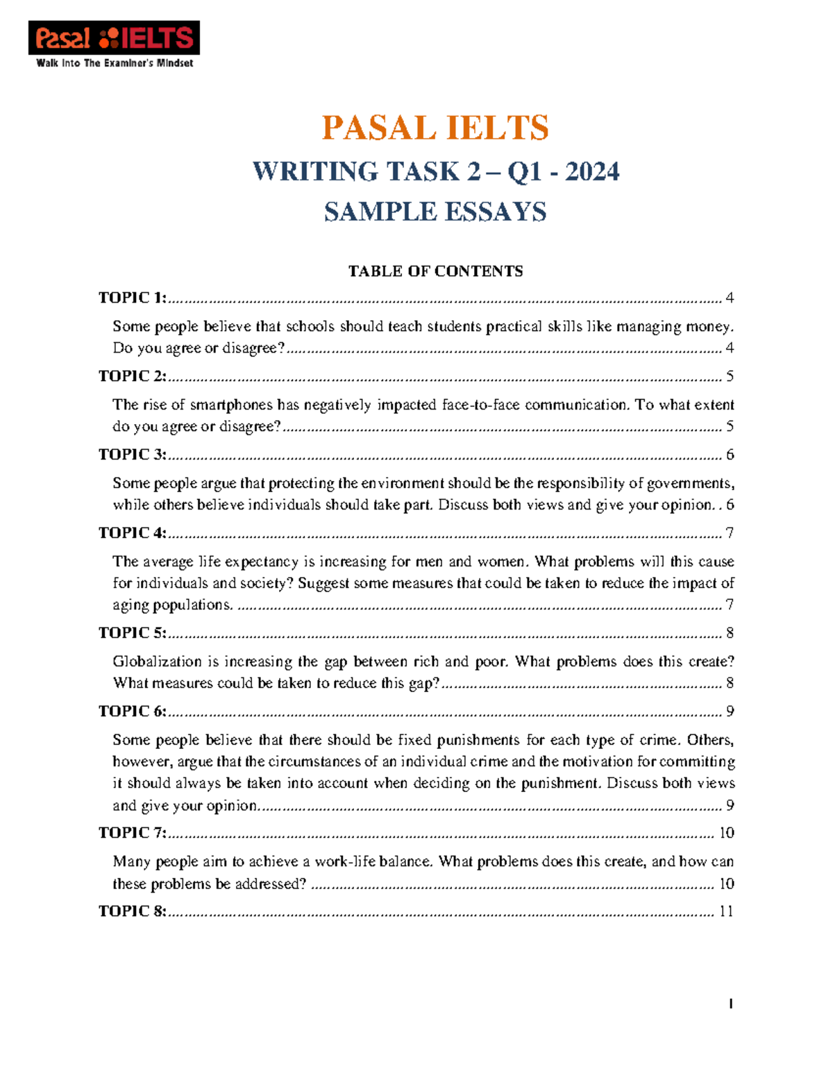 IELTS Writing Task 2 Sample Essays - Q1 2024 Insights - Studocu