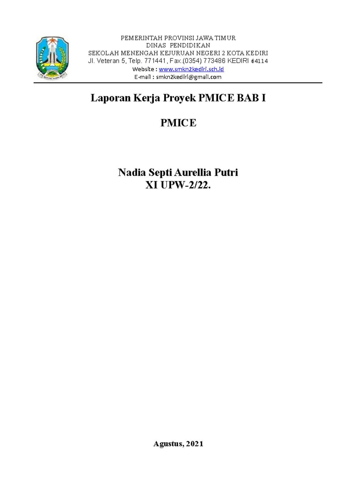 Laporan Kerja Proyek PMICE Kelas XI UPW-2/22: Produk MICE dan Deskripsi ...