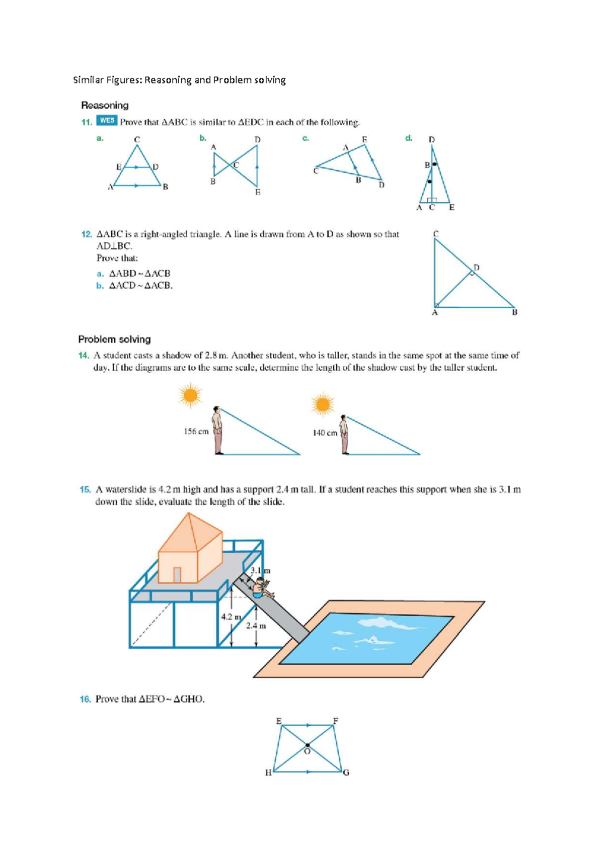 Similar Figures Consolidate and review - Similar Figures: Reasoning and ...