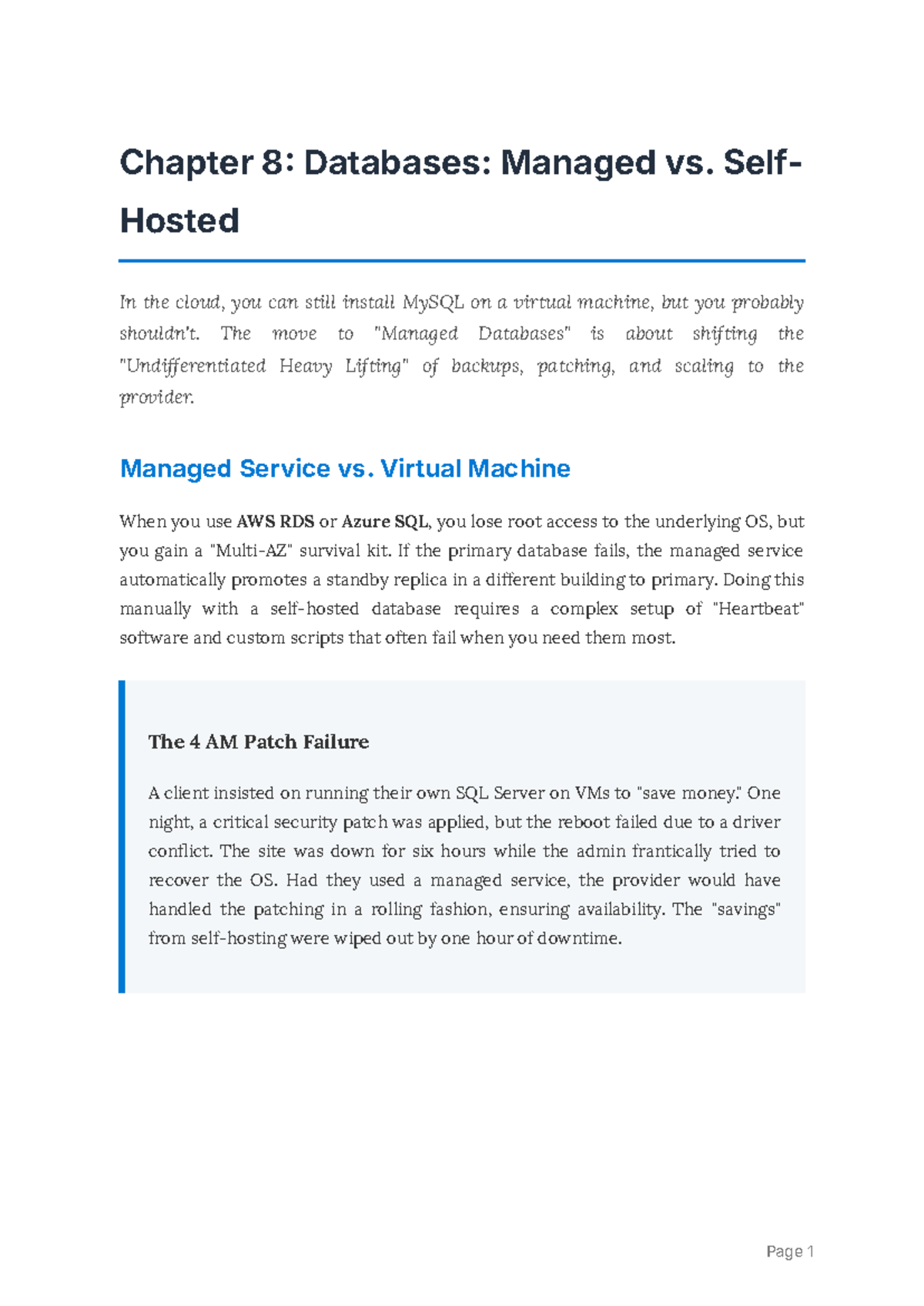 Chapter 8: Databases in the Cloud - RDS, SQL, and Managed Services ...