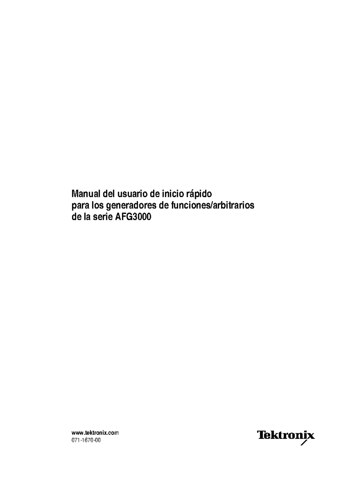 TEK-AFG3000- Manual- Usuario generador de señales - tektronix 071-1670 ...