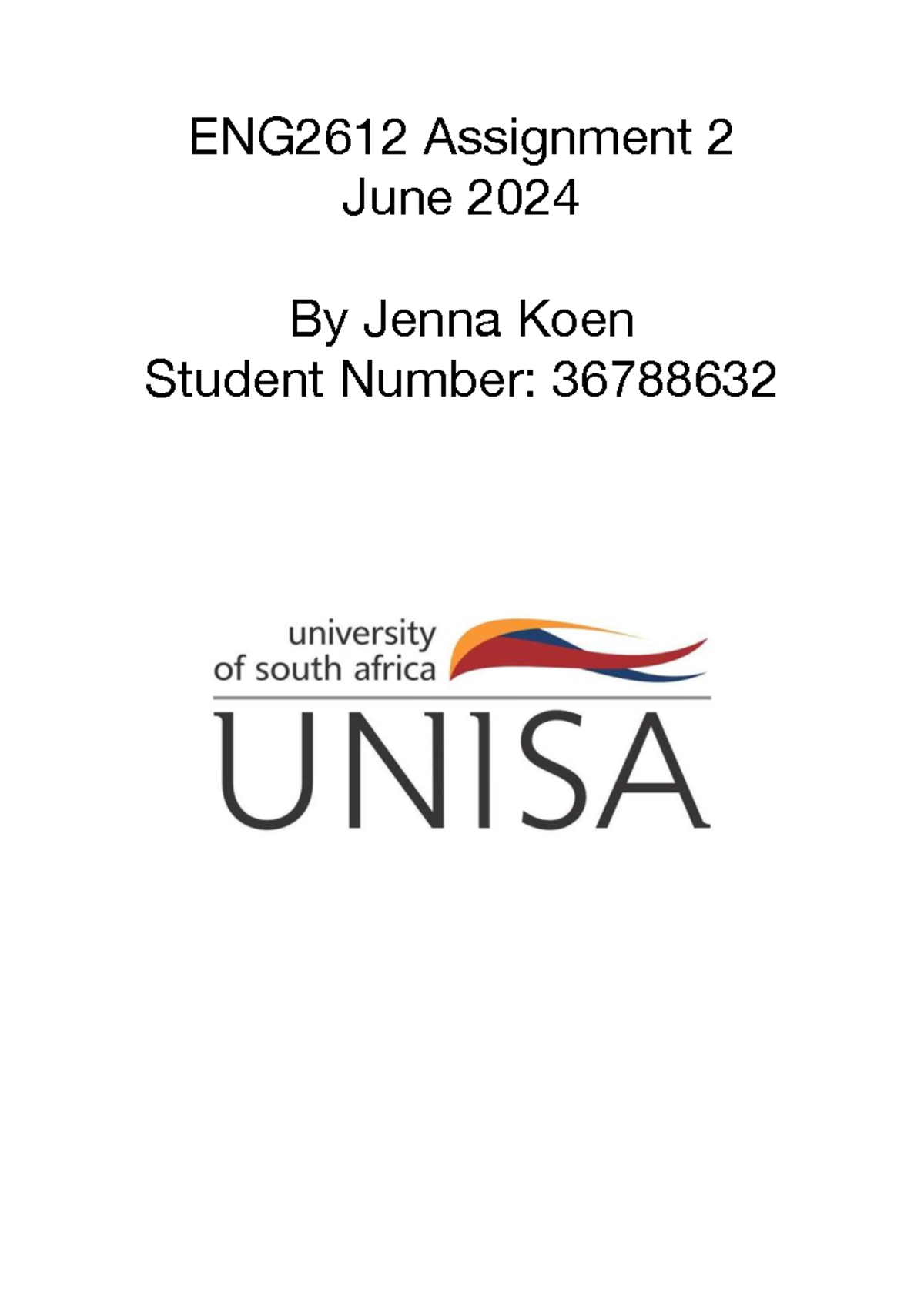 ENG2612 Assignment 2: Impact of Load Shedding on Students - Studocu