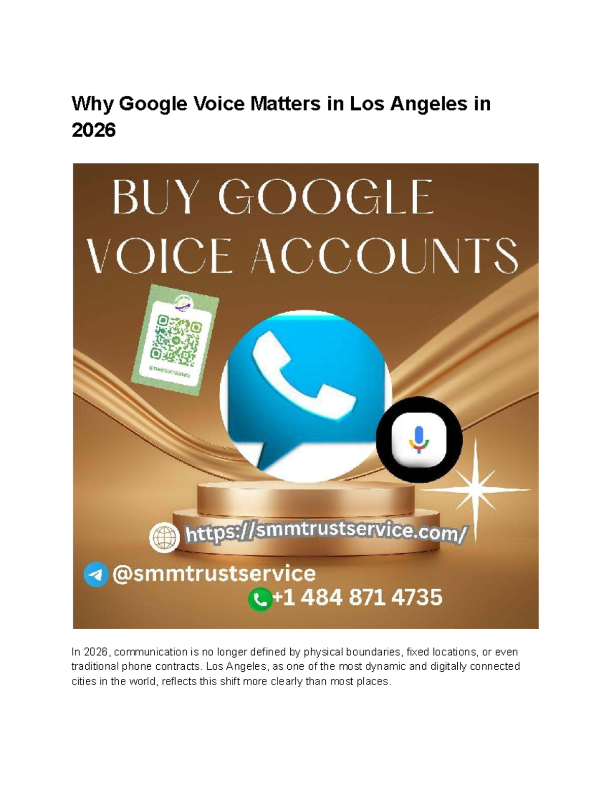 Best Places to Buy Google Voice Accounts in LA - 2026 - Studocu
