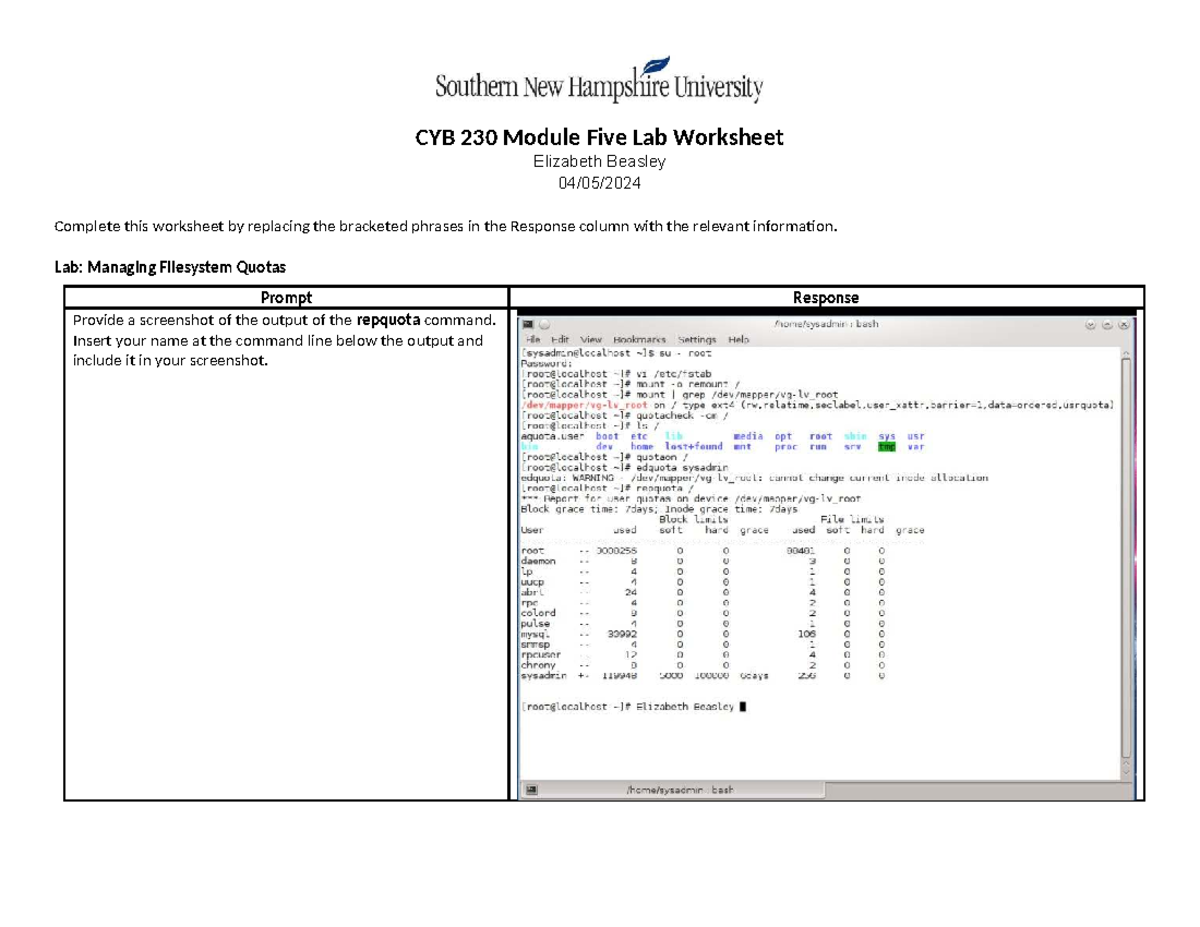 CYB 230 Lab 5 Operating System Security - CYB 230 Module Five Lab ...